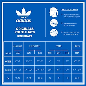 adidas Originals Boys' Washed Bucket Hat, Black/White, One Size