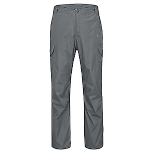 Little Donkey Andy Men's Lightweight Waterproof Rain Pants Breathable Hiking Pant for Outdoor Fishing Steel Gray S