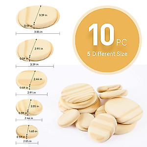 WODI Wooden Logs Stacking Stones 10Pcs Wood Sorting Balancing Rocks Blocks Montessori Educational Toys for Toddler Kids 3 Years Up Developing Skills