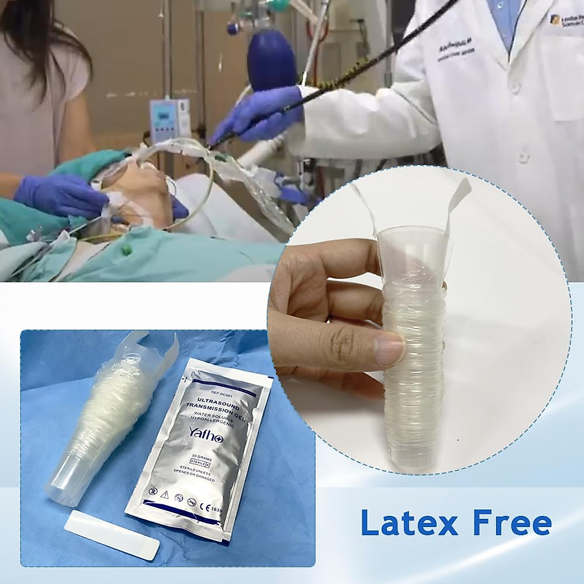 Transesophageal Probe Covers, Transesophageal Echocardiog-raphy (TEE) Covers, Sterile, Latex Free (25 Pcs)