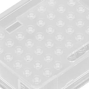 Electronic Housing, Flame Retardant Easy Connection Hollow Design ABS Circuit Board Case Quick Cooling with 4pcs Screw for Protection(Transparent)