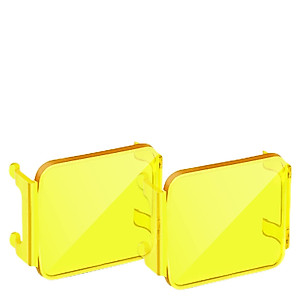 Auxbeam 3 Inch Amber Off-Road Light Cover, Waterproof Polycarbonate Protective Lens for LED Cube Lights Driving Fog Light