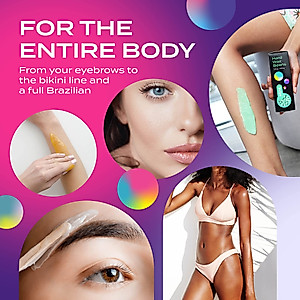 Sensiona Depilatory Hard Wax Beans, Refills Kit Waxing Beads, 4 X Wax Beads (Total 14oz) Scented Wax Pellets Hair Removal for Brazilian, Bikini, Face, Underarm, Before/After Waxing Skin Care Sprays