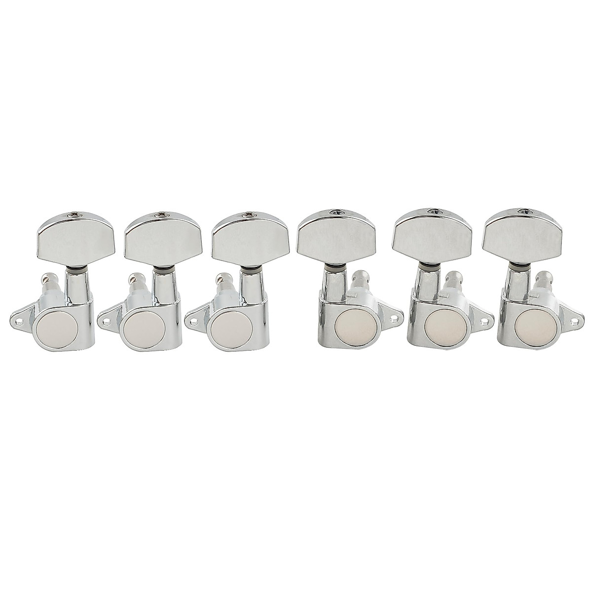 Musiclily Pro 3+3 Epi Style Sealed Guitar Tuning Pegs Keys Machine Heads Tuners Set for Les Paul Style Electric Guitar, Big Button Chrome