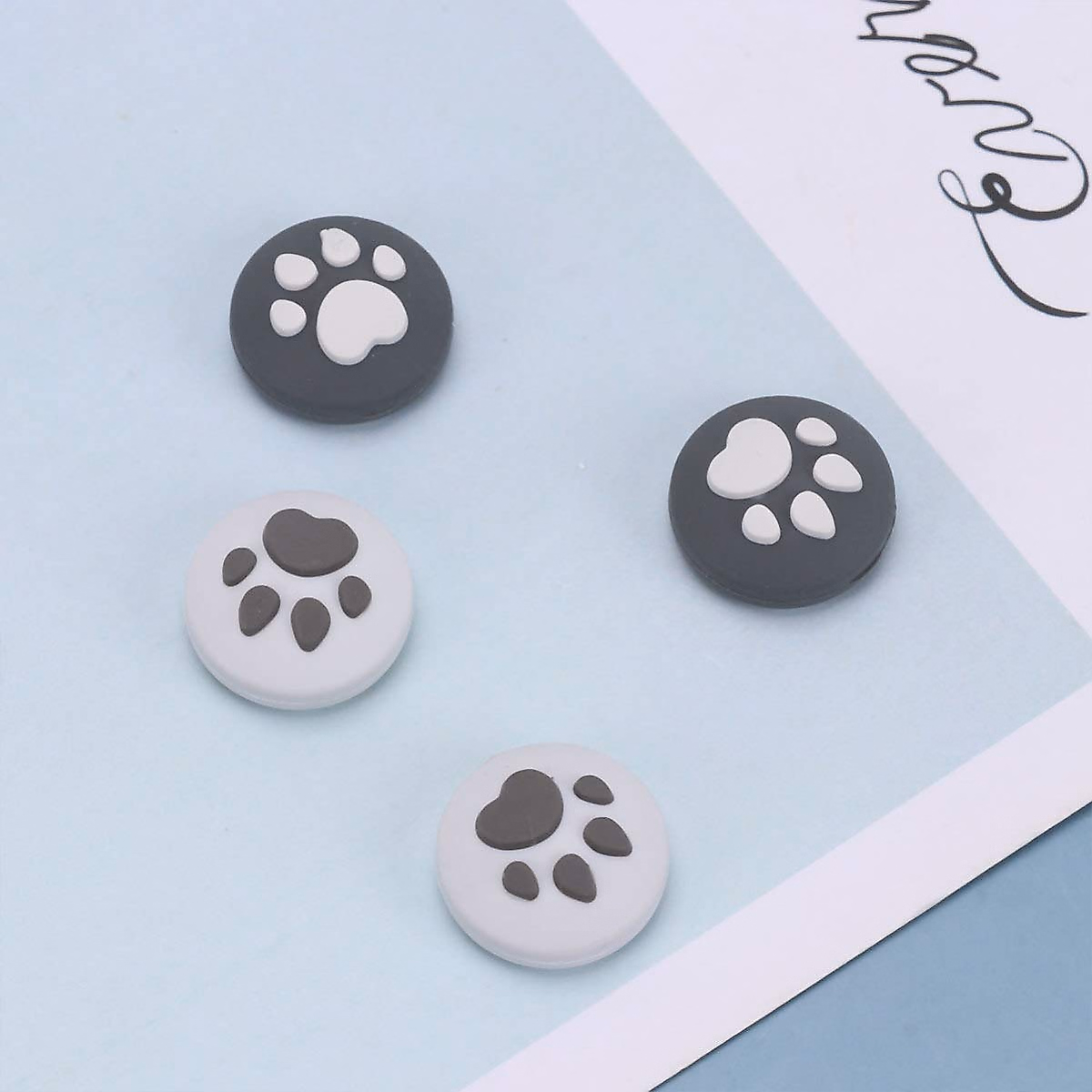 4pcs Caps Grip Cats Claw Joystick Cover Joystick Sleeve Compatible for Switch Grab Handle The Cat Paws Rocker Rocker Protective Cap Grasp Silicone Cover