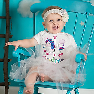 Generic Personalized Baby Onesie Gift for Girl/Boy w/Name - Customized Funny Babies Bodysuit/Clothes - Custom Infant White Romper Shower Christmas Gifts C1, Newborn, 6M, 12M, 18M, 24M