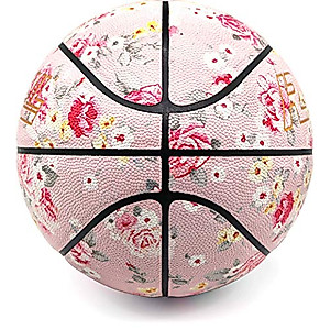 REBOILPHASE Go! Girls Leather Basketball (Size 3~7)- Kids Basketball, Small Basketball, Youth Basketballs, Basketball Gift - Size 7, Victoria Pink
