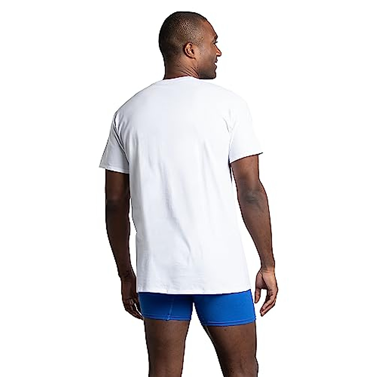 Fruit of the Loom Men's Stay Tucked Crew T-Shirt - Small - White (Pack of 6)