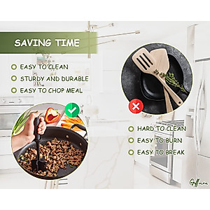 Meat Chopper for Ground Beef - Heat Resistant Ground Beef Smasher for Hamburger Meat - Nylon Hamburger Chopper Utensil - Ground Meat Chopper - Easily Mix and Chop, Meat Masher Tool ksi