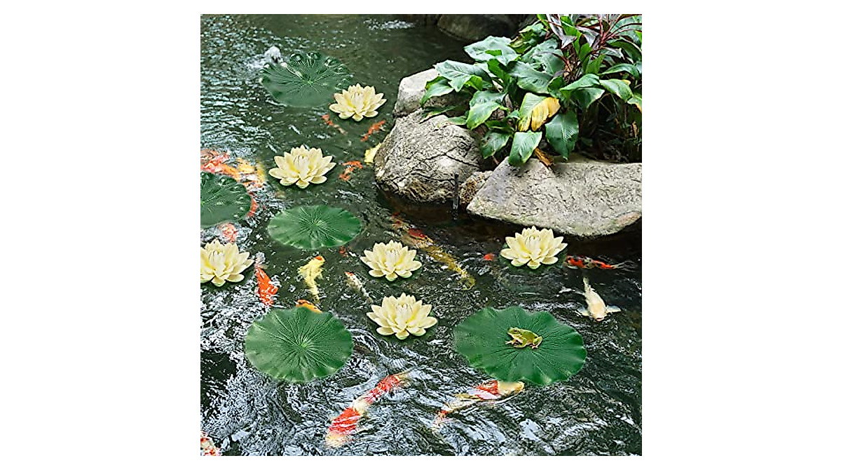 Floating Foam Lotus Flowers for Ponds & Decor
