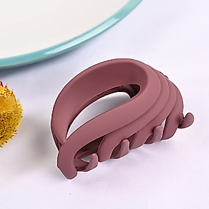 Hair Claw Clips for Thin, Medium & Thick Hair - 2.6 Inch Strong Matte Flower Jaw Clips for Women, Girls & Kids, Non-Slip Clamps with Gift Box (6 Packs, Multi Colors)