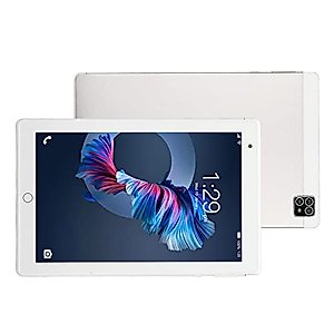 8in Tablet, HD Portable Tablet, Silver Expandable 128GB Support Calls 4GB 64GB RAM Front 200w Rear 800w 1920x1200 Tablet for