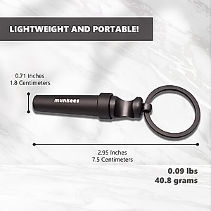 Munkees Mini Keychain Corkscrew Tool, Small Key Ring Wine Opener, Emergency Travel Cork Wine Opener, Portable Backpack Camping Kit, Wine Enthusiasts, Waiters, Bartenders, Bottle Opener Gift Set