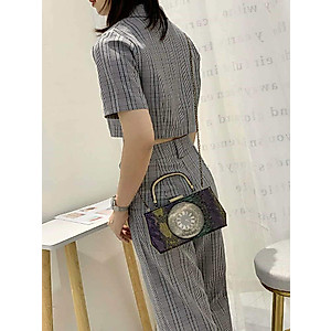 Creative Alarm Clock Package Handbag Women Real Clock Purse Crocodile Pattern Retro Watch Fashion Women's Shoulder Bag Handbags Dropship Steampunk Bags (Color)