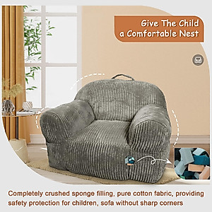 Louis Donné Bean Bag Sofa Chair, Ultra-Soft Foam Filling Arm Chair, Reading Couch for Kids, Teens and Adults, Lazy Sofa for Living Room, Bedroom