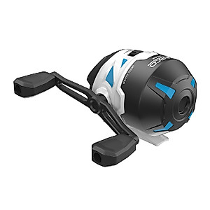 Zebco Roam Spincast Fishing Reel, Size 30 Reel, Changeable Right or Left-Hand Retrieve, Pre-Spooled with 10-Pound Zebco Fishing Line, Stainless Steel Front Cover, Blue