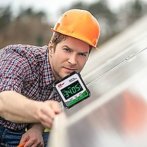 Digital Angle Finder, LEERCHUANG Inclinometer Angle Measuring Tool with Magnetic Base, Digital Angle Gauge/Protractor for Woodworking, Carpentry, Building, Automobile, Masonry – Green Light