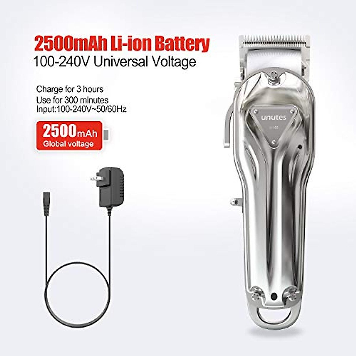 Unutes Hair Clippers for Men, Christmas Gifts Stocking Stuffers for Dad Him Boyfriend Husband, Professional Cordless Hair Cutting kit for Barbers, Haircut Machine