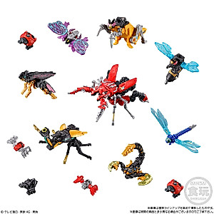 Bandai Shokugan Super Mini PLA Ohsama Sentai King-Ohger Shugod Gattai Series SP Legend King Ohger (Metallic Version) Set