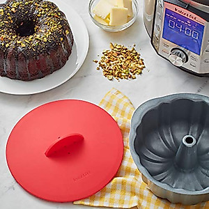 Instant Pot Official Universal Silicone Bakeware Lid, Red