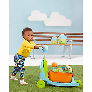 Skip Hop 3-in-1 Baby Activity Push Walker to Toddler Scooter, Zoo Dog