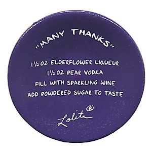 Enesco Designs by Lolita Many Thanks Hand-Painted Artisan Wine Glass, 15 Ounce, Multicolor