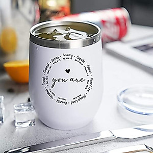 CVROY Christian Gifts for Women - You Are Inspiration - Bible Verse Inspirational Religious Gifts for Women Coffee Cup - Funny Spiritual Gifts for Friends, Coworker or Pastor Appreciation tumbler 12oz