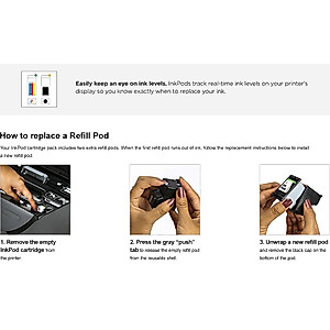 LD InkPods Ink Cartridge Replacement for HP 64XL High Yield (Black, 3-Pack with OEM Printhead) for Envy 6220, 6230, 6232, 6252, 6255, 6258, 7120, 7130, 7132, 7164, 7800, 7820, 7830, 7855, 7858, 7864