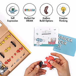 The Off Bits Motorbike Stem Building Toys, RiderBit Educational Build Your Own Robot Toy for Kids 8+ Year Old Boys and Girls, Stem Toys Engineering Kit, Vehicle Construction Toys Steam Gift