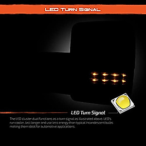 AKKON -Fit 2016-2023 Toyota Tacoma [LED Turn Signal] Power Glass Heated Extendable Towing Chrome Mirror Pair Puddle Lamp