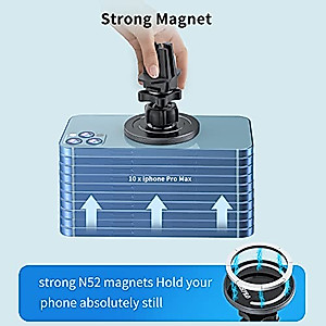 PLDHPRO Magnetic Phone Holder for MagSafe Car Mount [Powerful Magnets] 360° Adjustable Car Dashboard and Air Vent Hands Free iPhone Car Holder Mount Fit iPhone14 13 12 Pro Plus Max Mini
