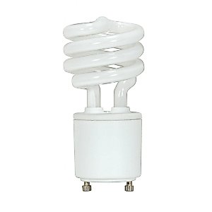 (6-Pack) Satco S8201 9-Watt 2700K GU24 Base Mini Spiral Compact Fluorescent Lamp, 40W Equal