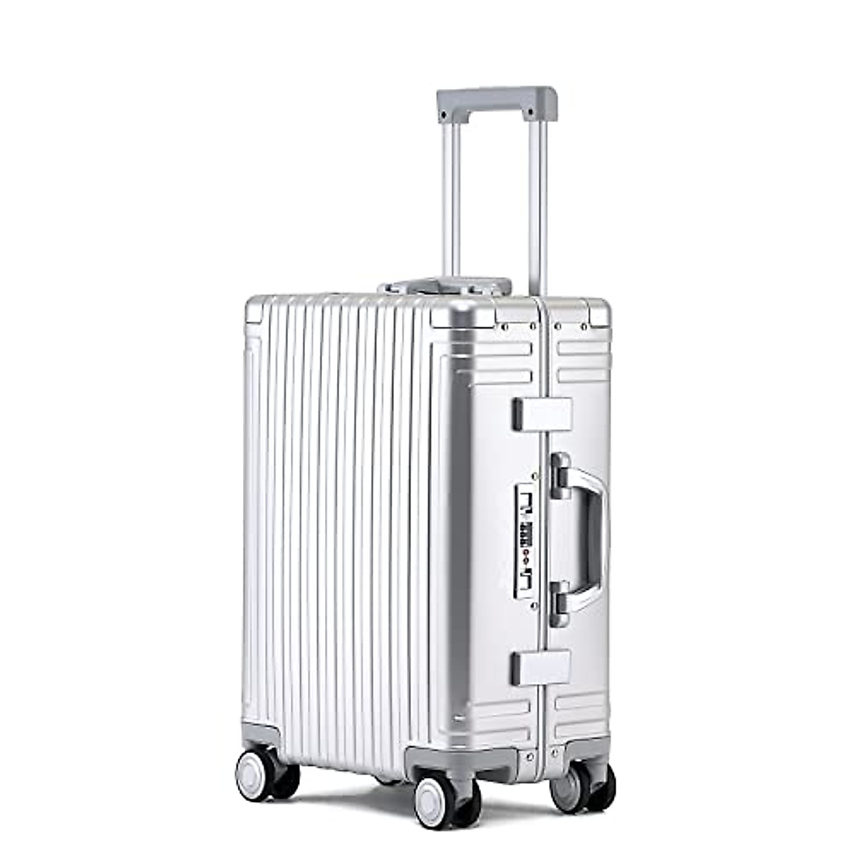 Sindermore 20 inch Aluminum Carry on Luggage (Silver, Carry on Plus 20 inch)