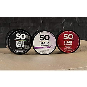 SO Jamaican Black Castor Oil So Hair & Beard Balm for Men, Brown/Black, Bamboo Lotus, 4 Ounce