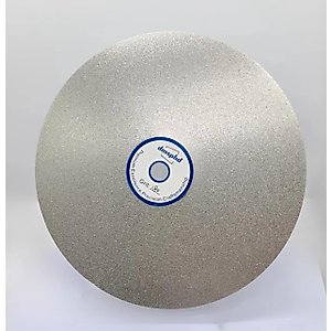 Diamond Flat Lap Disc, 8 Inch, 3000 Grit, 1/2 Inch Arbor, for Gemstone Glass Ceramics Grinding Polishing (3000 Grit)