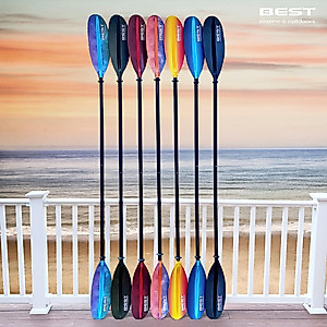 Best Marine and Outdoors Kayak Paddle, Carbon Fiber Shaft & Fiberglass Reinforced Polypropylene Blades, 220cm, 234cm, 250cm, Lightweight Kayak Paddles for Adults, Kayak Oar & Accessories