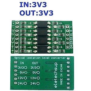 4channels in 3.3V Out 3.3V Digital Logic Level Conversion Module PNP/NPN to NPN Optical Isolation Board (4)