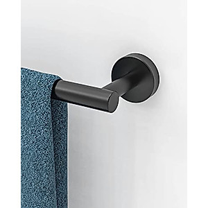 RARXTR 24 Inch Matte Black Towel Bar Towel Rack for Bathroom Kitchen Hand Towel Holder Dish Cloths Hanger SUS304 Stainless Steel RUSTPROOF Wall Mount (Matte Black)