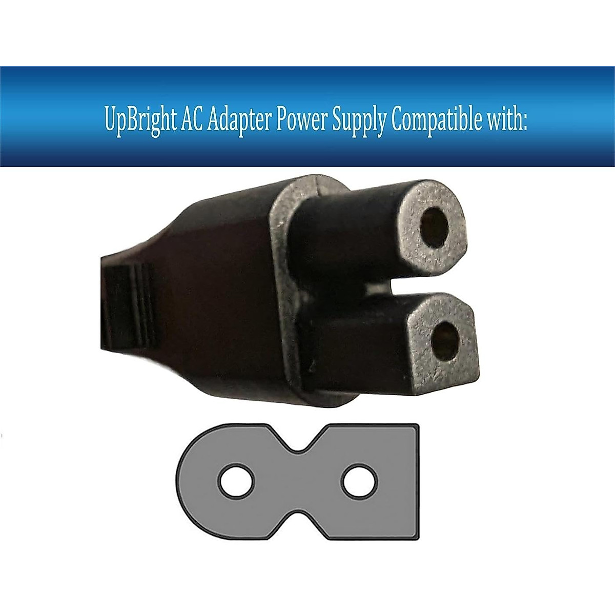 UpBright 2-Prong 24V AC/DC Adapter Compatible with Cloud Massage 9486098094 Shiatsu Foot Massager Deep Kneading Machine with Heat Therapy XH2400-2500 XH24002500 24VDC Power Supply Cord Battery Charger