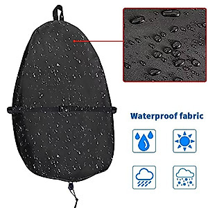 Chuanke Kayak Cockpit Cover UV60+ 420D Oxford Adjustable Canoe Dust-Proof and Waterproof Seat Cover. (M)