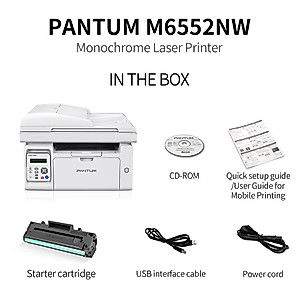 Pantum M6552NW Laser Printer All in One, Print Scan Copy with Mobile Printing and Auto Document Feeder, Monochrome Laser Printer, Speed up to 23 ppm