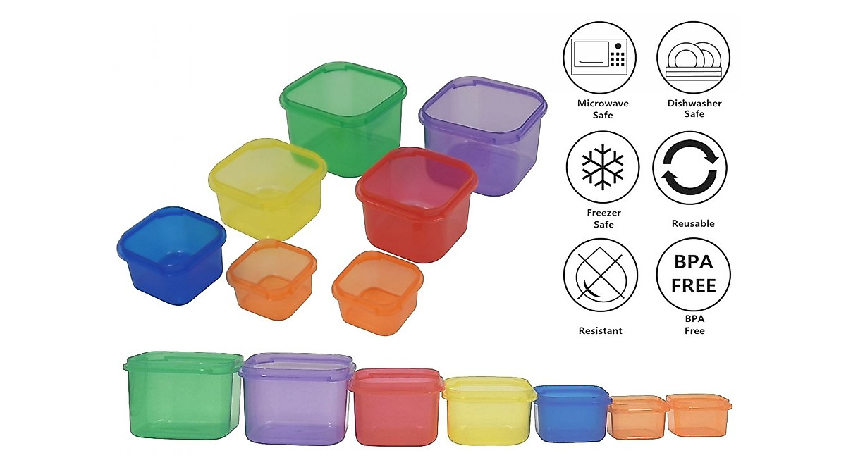FIXBODY 7PCS Portion Control Containers for Easy Weight Loss System