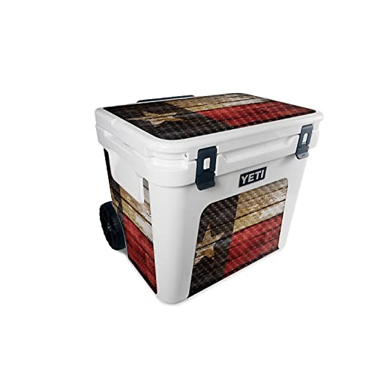 MightySkins Carbon Fiber Skin Compatible with Yeti Roadie 60 Wheeled Cooler - Texas Shiplap | Protective, Durable Textured Carbon Fiber Finish | Easy to Apply and Change Style | Made in The USA