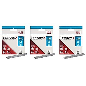 Arrow 505 Genuine T50 5/16-Inch Staples, Pack of 3