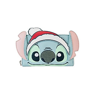 Disney: Lilo & Stitch - Stitch Holiday Snow Angel Glitter Zip Around Wallet