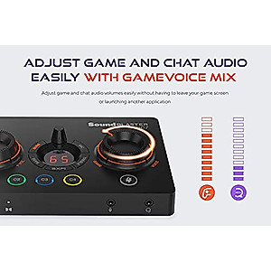 Creative Sound Blaster GC7 Game Streaming DAC Amp ft Programmable Buttons, Super X-Fi, 7.1 Virtual Surround, Battle Mode, Scout Mode, GameVoice Mix, for PC, PS4/PS5, Nintendo Switch, Xbox
