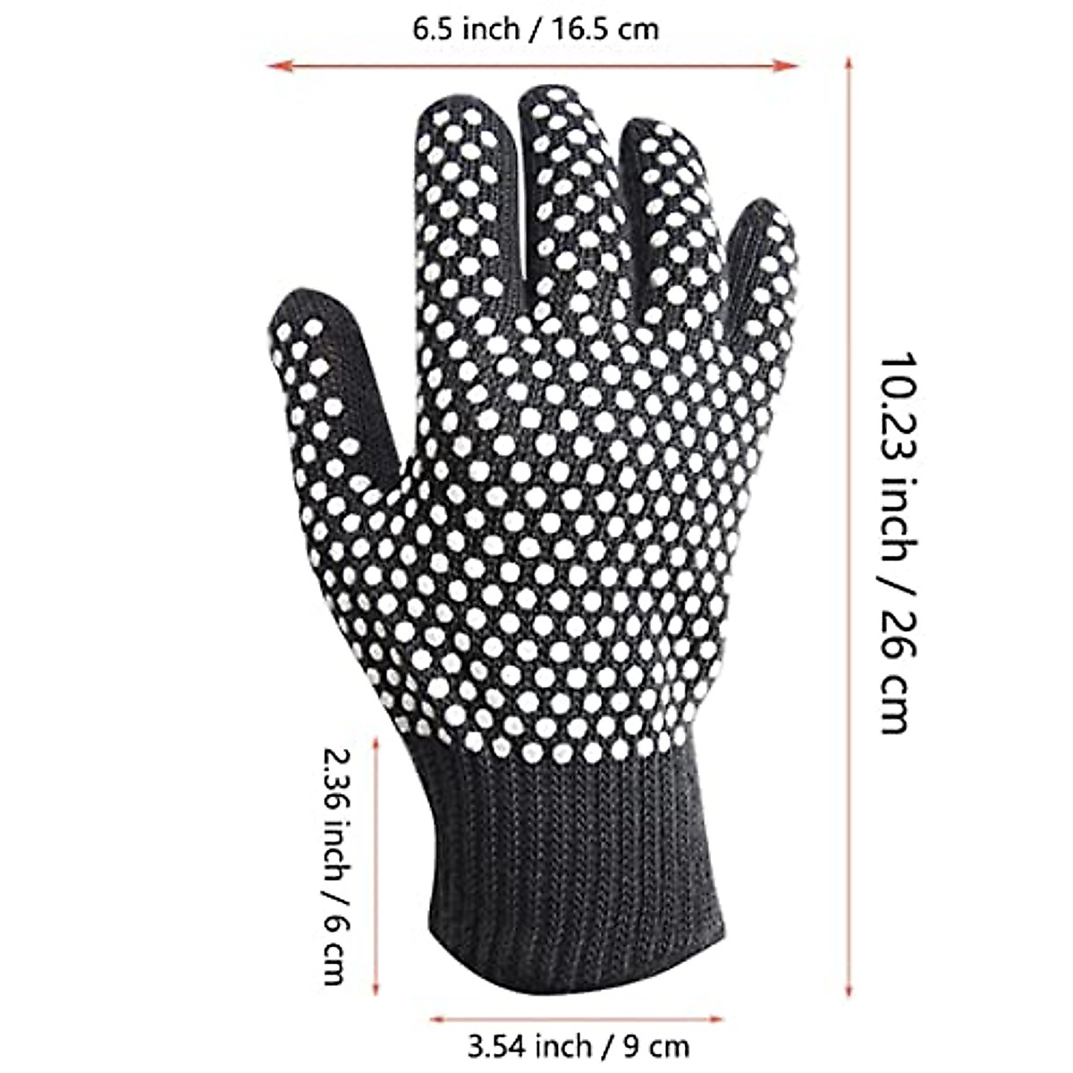 BBQ Grill Glove, Pot Holder Oven Mitts (1PCS) Heat Resistant Cooking Glove, Fireproof Resistant Designed Oven Glove for Welding, Barbecue