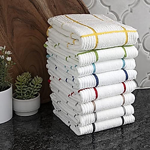 T-fal Textiles 10148 100-Percent Cotton Parquet Kitchen Dish Towel, Red, Check-Single