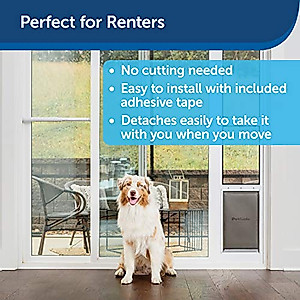PetSafe Sliding Glass Pet Door Security Bar - Easy to Install - Lock Your Sliding Glass Pet Door - Compatible Sliding Glass Pet Doors - for Sliding Glass Doors up to 72” Wide,White