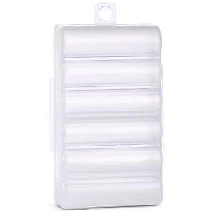 GlossyEnd Set of 4 - Two AA and Two AAA Battery Storage Box, Battery Storage Case, Battery Holder Clear